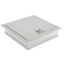 Square Trash Ring with Lid and Engraved Icon