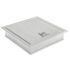 Deep Rectangular Trash Ring with Lid and Engraved Icon