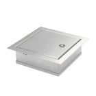 Deep Rectangular Trash Ring with Lid and Engraved Icon